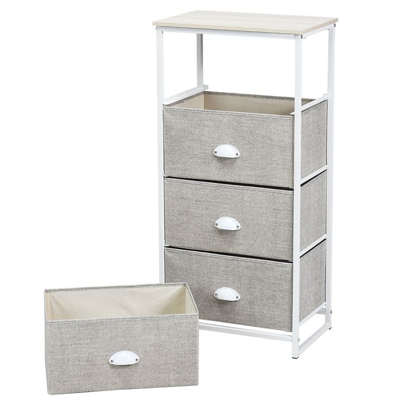 Tangkula 4-drawer Fabric Storage Tower Unit Nightstand With Drawers ... Tangkula 4-drawer Fabric Storage Tower Unit Nightstand With Drawers ...