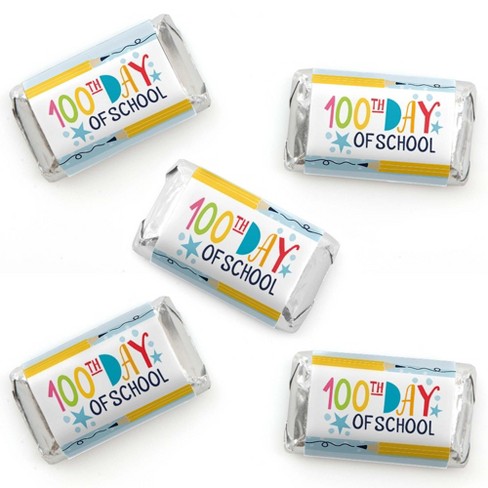Big Dot Of Happiness Happy 100th Day Of School - Mini Candy Bar Wrapper ...