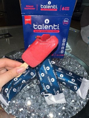 Talenti Mini Sorbetto Fruit Bars Summer Strawberry With Real Fruit ...