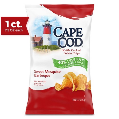 Cape Cod Potato Chips Less Fat Sweet Mesquite Barbeque Kettle Chips - 7 ...