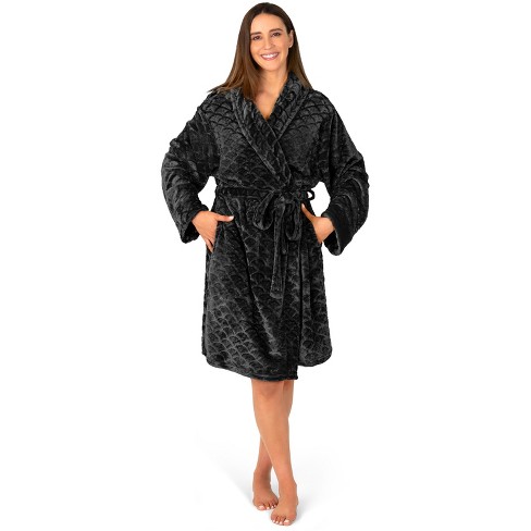 Pavilia Short Robes For Women, Plush Soft Bathrobe Womens Lightweight ...