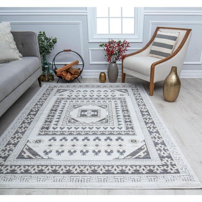 Rugs America Harper Hy40c City Shadow Abstract Vintage White Area Rug ...