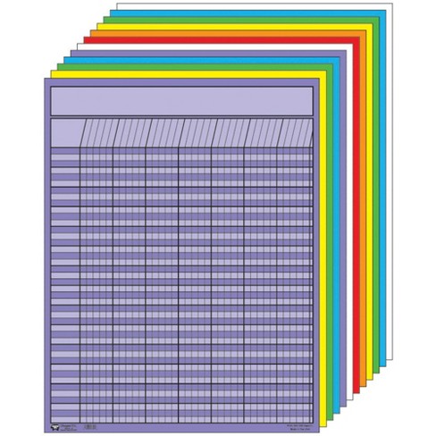 Creative Shapes Etc Large Vertical Incentive Chart Set, Assorted Color ...