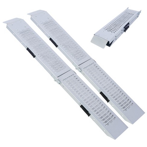 Pack Of 2 Steel Loading Ramps, Heavy Duty Folding Ramp, Portable Anti ...