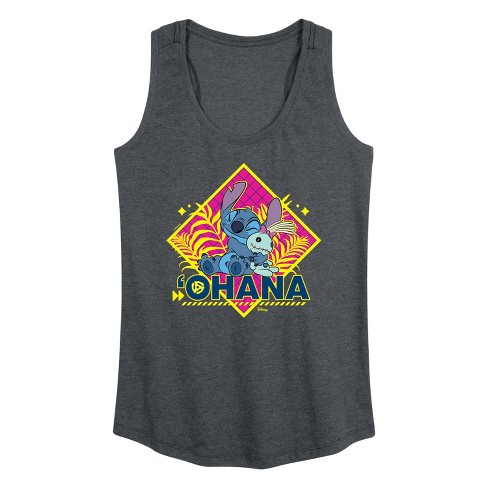 Women's Disney Lilo & Stitch Graphic Racerback Tank - Heather Charcoal ...