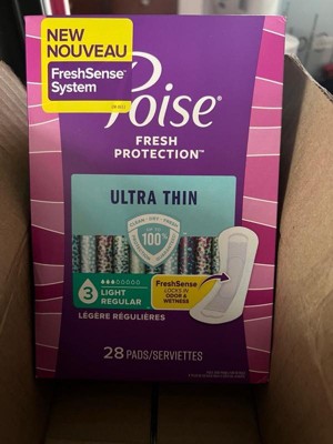 Poise Ultra Thin Incontinence Bladder Control Pads - Light Absorbency ...