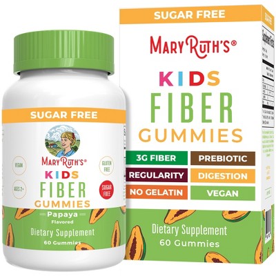 Maryruth's Kids Fiber Gummies, Papaya, 60 Ct : Target