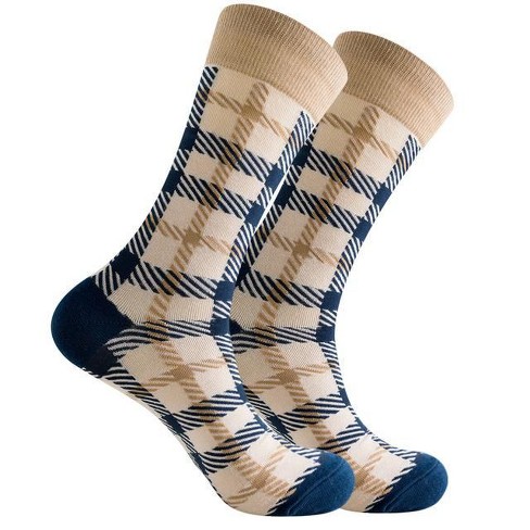 Hashed Plaid Patterned Socks (men's Sizes Adult Large) From The Sock ...