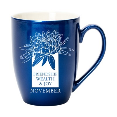 Elanze Designs Friendship Wealth And Joy Navy Blue 10 Ounce New Bone China Coffee Cup Mug : Target