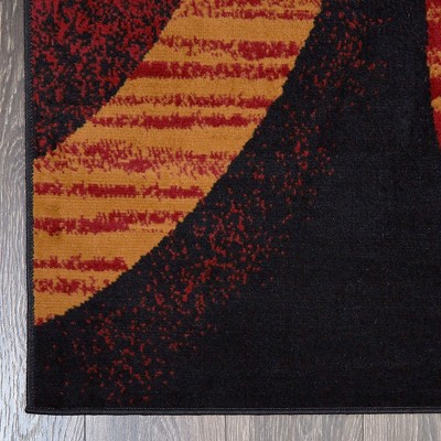 Home Dynamix Premium Indus Contemporary Geometric Area Rug, Black/red ...