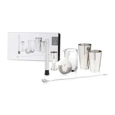 Viski Metallic Cocktail Shaker Set 7pcs Kit | Drink Mixers For ...