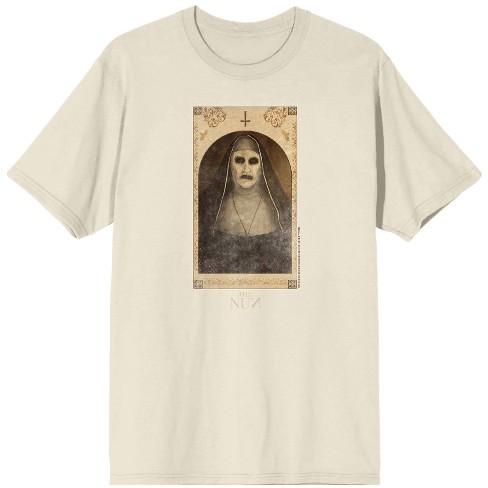 The Nun Scary Demon Face Woman Men's Natural Crew Neck Short Sleeve Tee ...