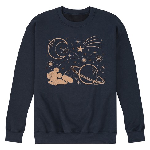 Men's Disney Mickey Constellation Graphic Fleece Sweatshirt - Navy ...