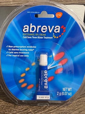 Abreva Docosanol 10% Cream Cold Sore/fever Blister Treatment Pump - 0 ...