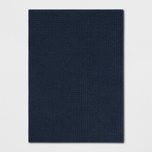 5'x7' Washable Solid Machine Tufted Area Rug Blue - Threshold™ : Target