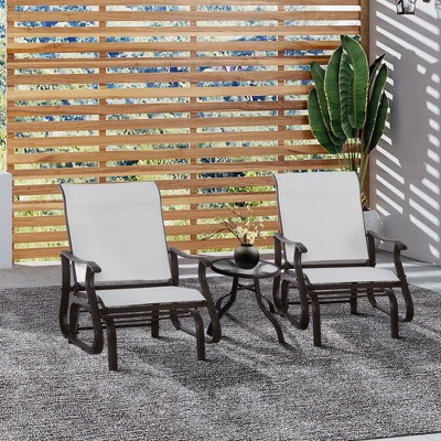 Outsunny Outdoor Swing Glider Chair, Patio Mesh Rocking Chair With ...
