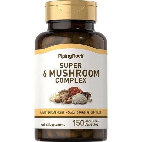 Piping Rock Super 6 Mushroom Complex | 150 Capsules : Target