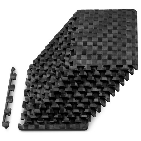 Prosourcefit Checkered Puzzle Exercise Mat 12 X 12 1/2-in, Black, 12 Sq ...