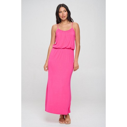 West K Women's Journey Elastic Waist Tank Maxi - Xsmall - Hot Pink : Target
