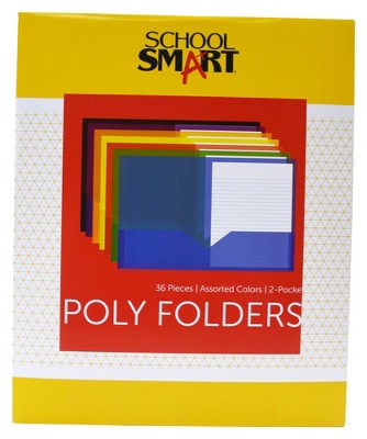 FOLDER SCHOOL SMART TWO-POCKET HEAVYWEIGHT POLY : Target
