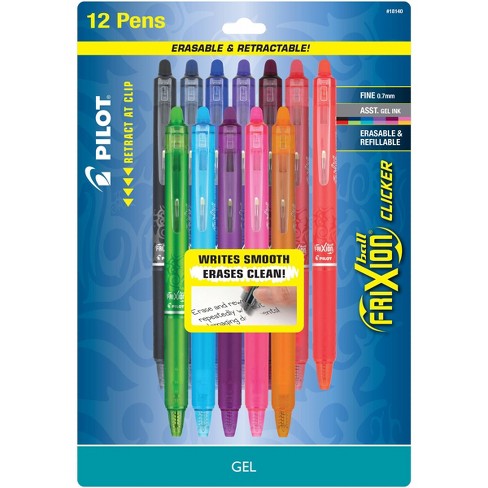 Frixion 12ct Pens Clicker 0.7mm Assorted Colors : Target
