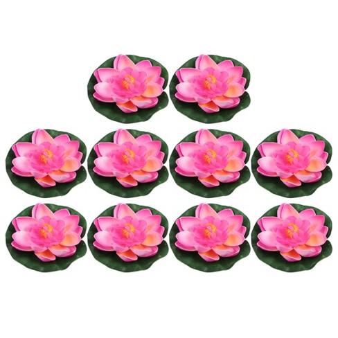 Unique Bargains Artificial Lotus Flower For Garden Ponds Pool ...