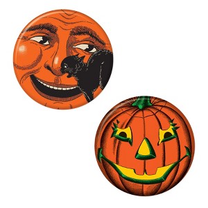Beistle Vintage Halloween Buttons, 2", (6/Pkg) Multicolored : Target