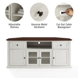 HomeStock 60 Inch Corner TV Stand with Storage Shelves, Space-Saving ...