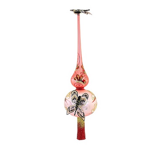 Christina's World 14.0 Inch Butterflies Alight Pink Tree Topper Spring ...