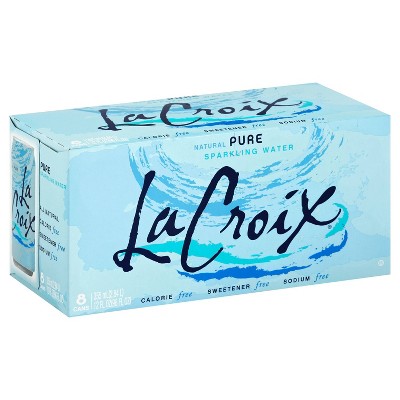 Lacroix Sparkling Water Pure - 8pk/12 Fl Oz Cans : Target