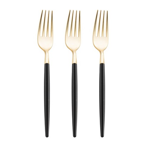 Smarty Had A Party Gold With Black Handle Moderno Disposable Plastic ...