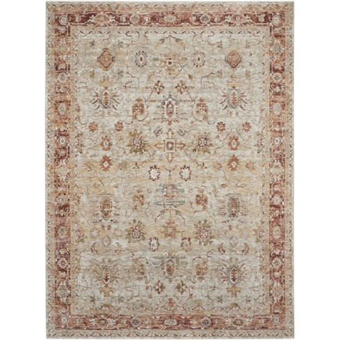 Nourison Petra Floral Traditional Indoor Rug Ivory 9'3" X 12'7" : Target