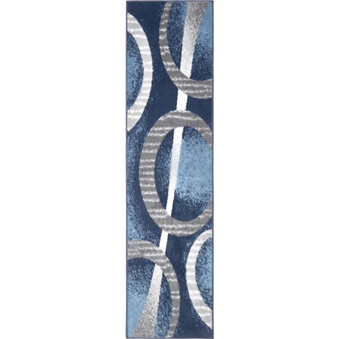 Home Dynamix Premium Indus Contemporary Geometric Runner Area Rug, Blue ...