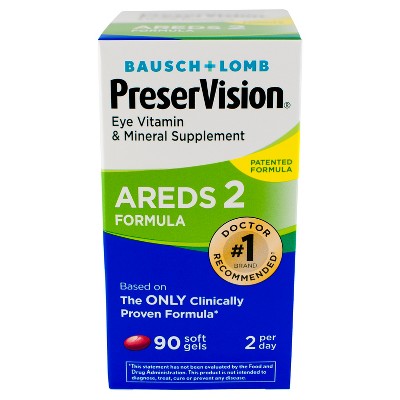 Preservision Areds 2 Formula Eye Vitamin & Mineral Supplement Softgels ...
