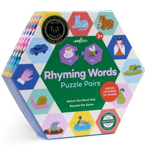 Eeboo Hexagon Puzzle Pairs: Rhyming Words Pphrhy : Target