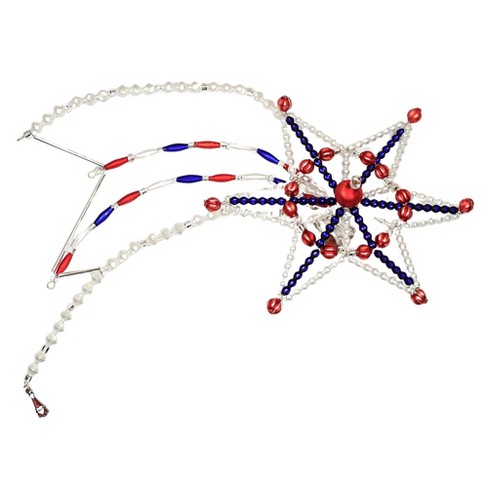 Santa Land 9.0 Inch Patriotic Shooting Star Ornament Clip On Tree ...