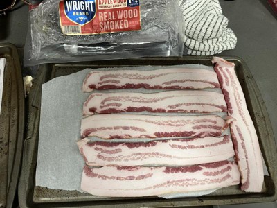 Wright Brand Thick Sliced Applewood Smoked Bacon - 24oz : Target