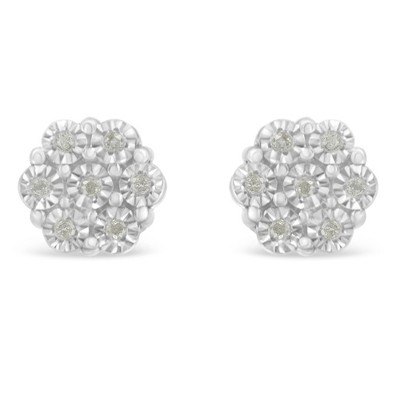 Haus of Brilliance .925 Sterling Silver 1/10 Cttw Diamond Miracle-Set ...