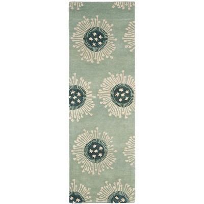 Soho Soh316 Hand Tufted Runner Rug - Light Blue/multi - 2'6"x8 ...
