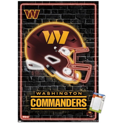 Trends International Nfl Washington Commanders - Neon Helmet 23 ...