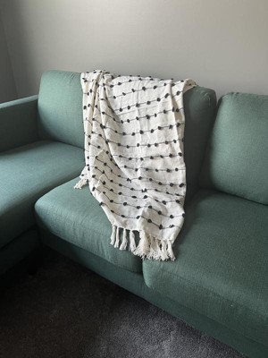50"x60" Woven Loop Throw Blanket Off-white - Design Imports : Target
