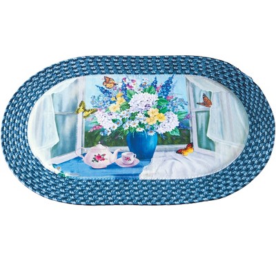 Collections Etc Vibrant Springtime Bouquet And Butterflies Braided ...