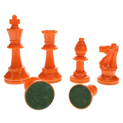 We Games Color Bright Plastic Staunton Tournament Chess Pieces With 3. ...