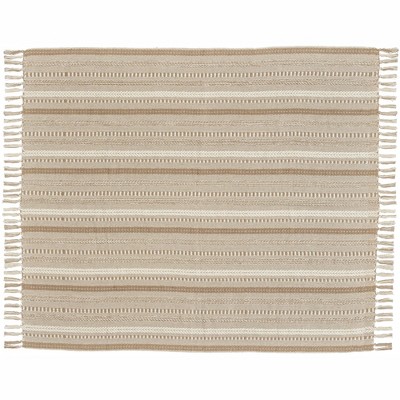 50"x60" Multi Striped Throw Blanket Ivory/gray - Rizzy Home : Target