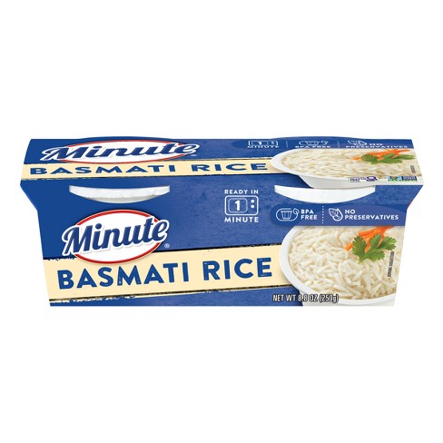 Minute Rice Gluten Free To Serve Basmati Rice Cups - 8.8oz-2ct : Target