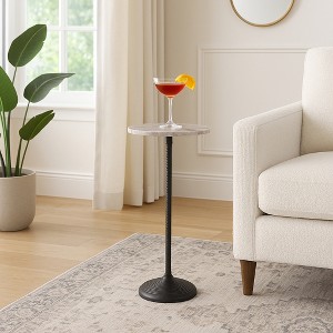 Contemporary End and Side Table with Marble Top for Home Decor - Small ...
