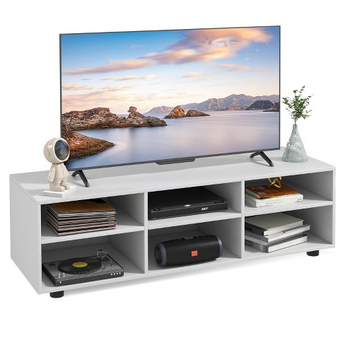Costway Tv Stand Tv Console Cabinet 6-cubby Media Console Entertainment ...
