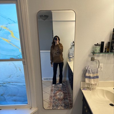 20" X 60" Infinity Full Length Mirror Brass - Threshold™: Modern ...