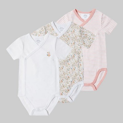 Stellou & Friends Unisex Crossbody Side Snap Onesies - Cotton Bodysuit ...