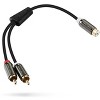 Fospower Y Adapter With 2 Rca Male To 1 Rca Female, Stereo Audio Cable, 24k Gold Plated - 8 Inch ...